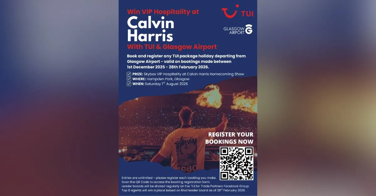 Tui offers hospitality tickets to Calvin Harris's homecoming gig - News